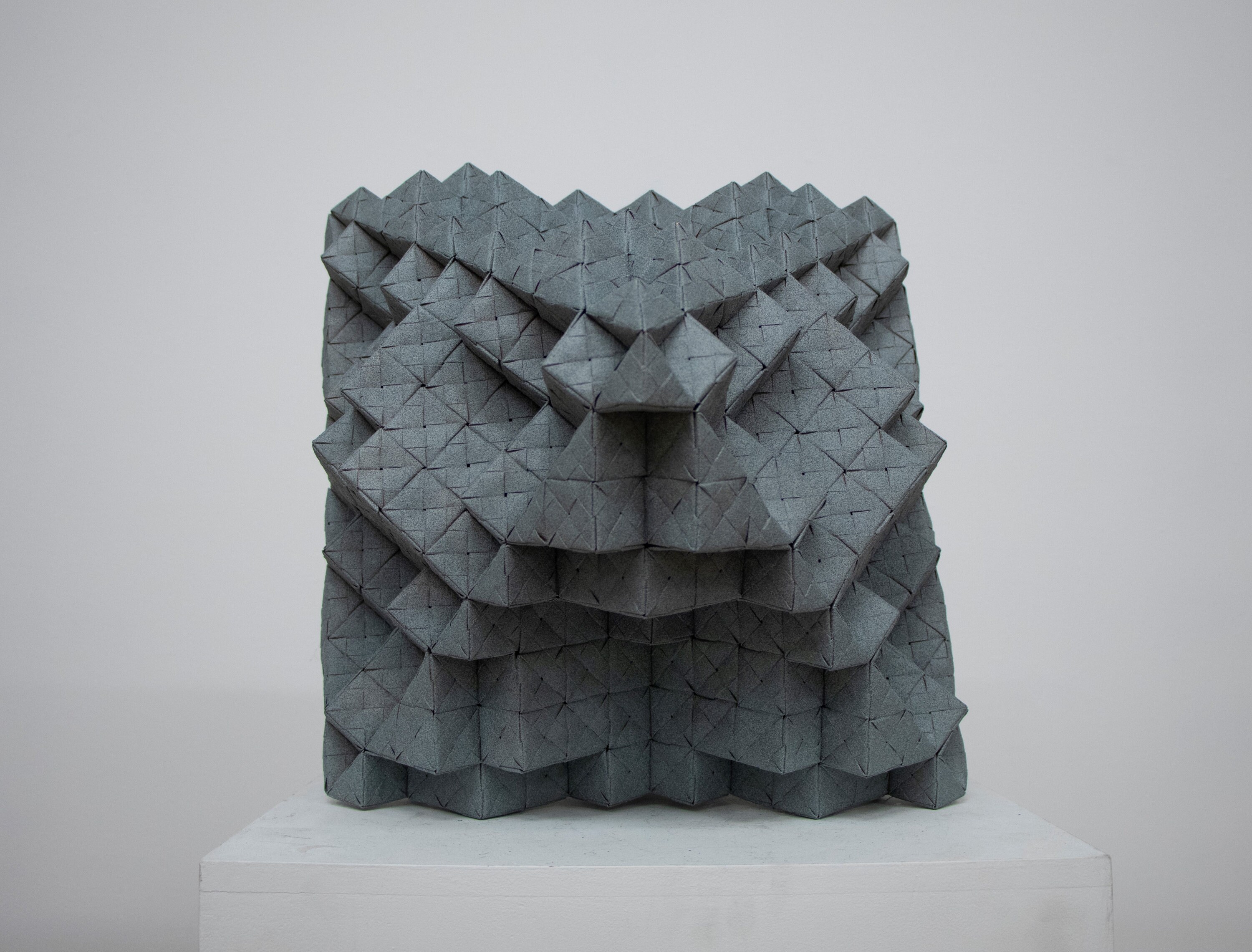 Origami Stone Pyramid Sculpture Paper ART Original Design Architecture ...