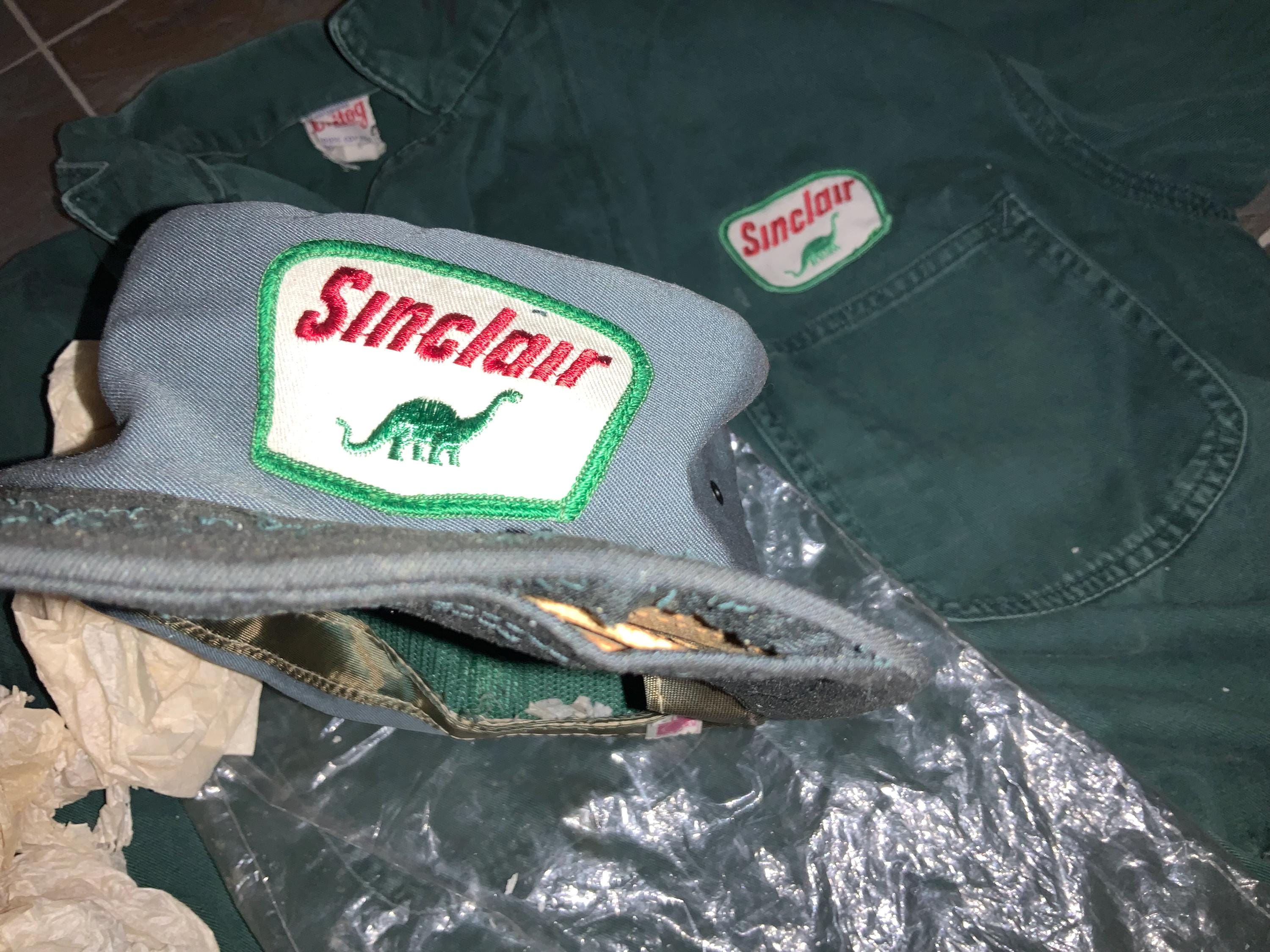 Vintage Sinclair Mechanic Uniform Set: Coveralls & Unworn Hat ...