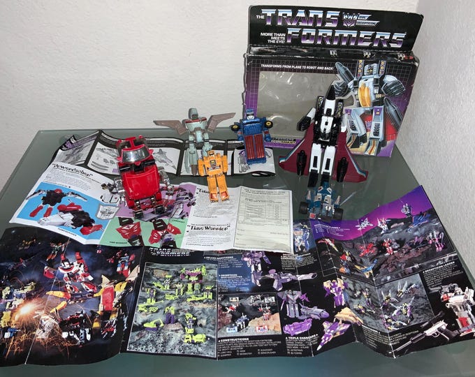 1980s Transformers Toy Lot Hasbro Vintage Robot Toys Cars Airplane Jet ...
