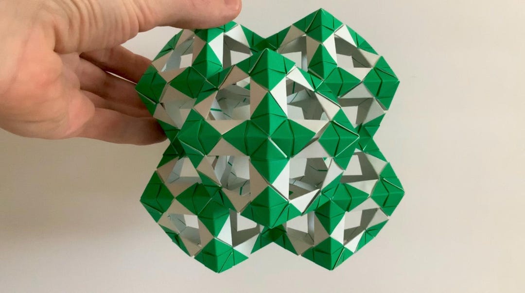 Decorative Origami Polyhedral Sphere Paper Engineering Sculpture ...