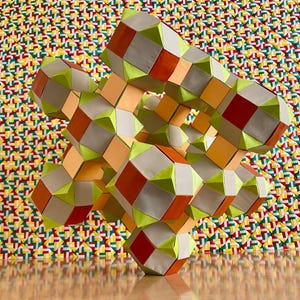 ORIGAMI Stunning Original Art Handmade Geometric MCM Futuristic Design ...