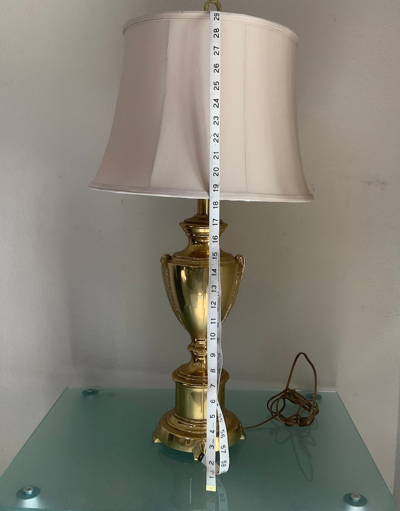 Patent Pending Ethan Allen Metal Lamp Brass Seashell Trophy Style Ocean ...