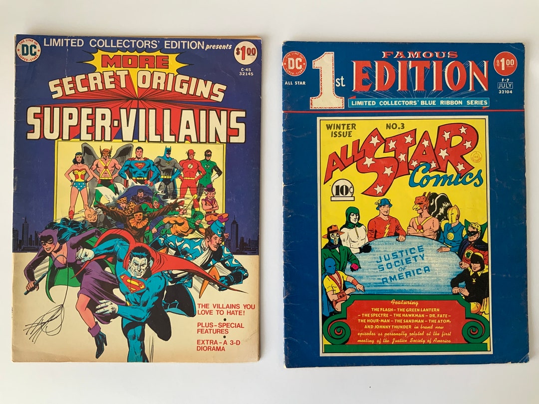 1975 Origins Super Villains DC Comics Oversized All Star Collector ...