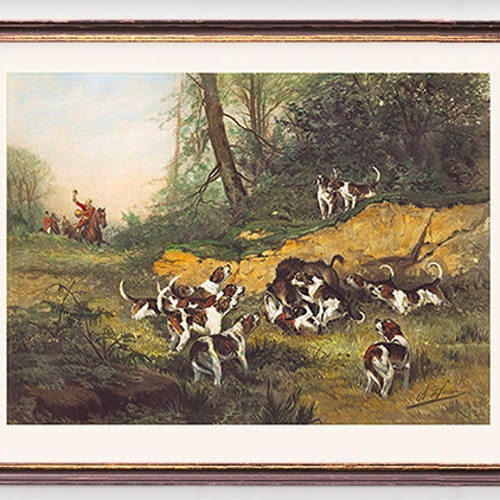 Fox Hunt Art Prints Old English Hunting Wall Art With - Etsy