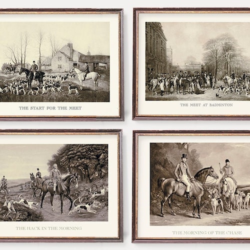 Fox Hunting Prints Vintage English Hunt Wall Art - Etsy