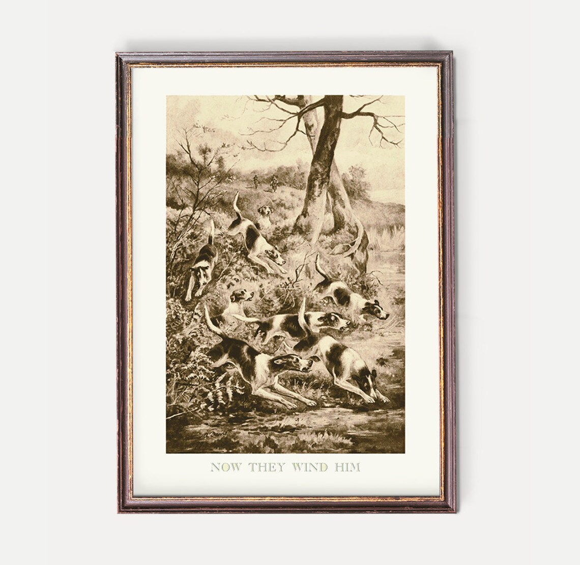 Fox Hunting Hunting Wall Art Dogs on Hunt Set of Two - Etsy