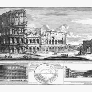Ancient Rome Art Prints - Classic Wall Art - Colosseum, Pantheon, Set ...