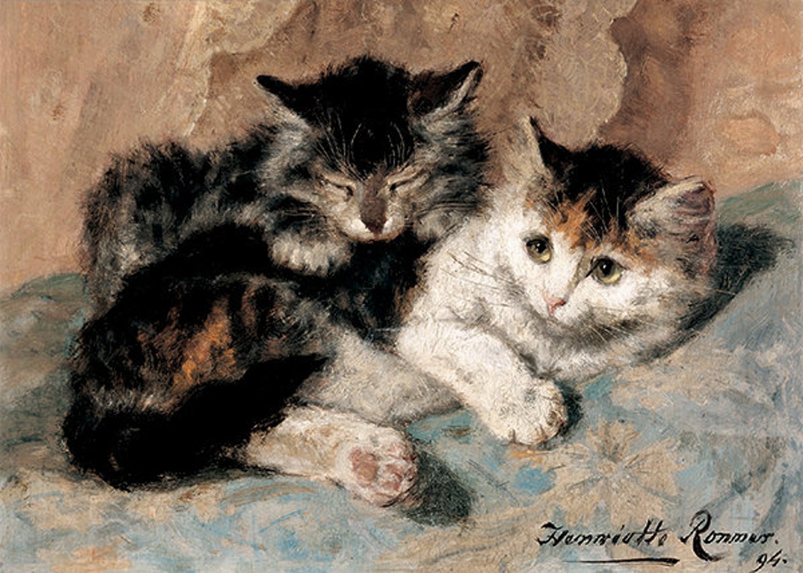 Victorian Cats Wall Art | Little Kittens Art Prints | Vintage Prints of ...