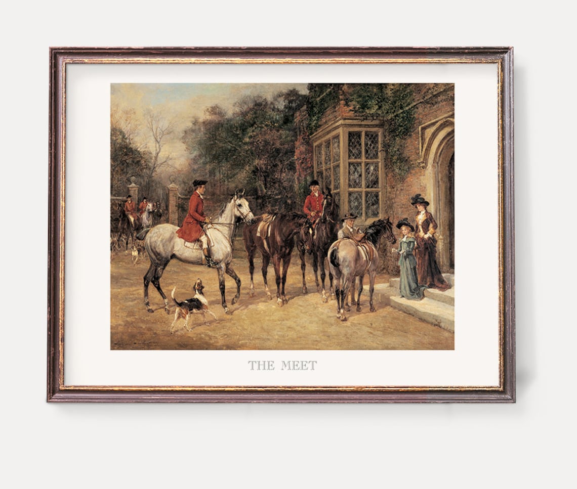 Fox Hunting Prints Vintage British Hunt Wall Art With - Etsy
