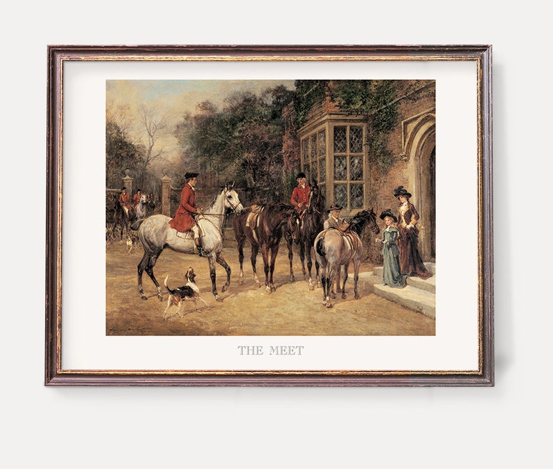Fox Hunting Prints Vintage British Hunt Wall Art With - Etsy