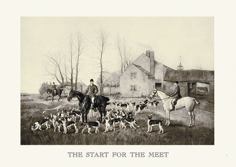 Fox Hunting | Hunting Wall Art | Old English Hunting Trip - Set of Four ...