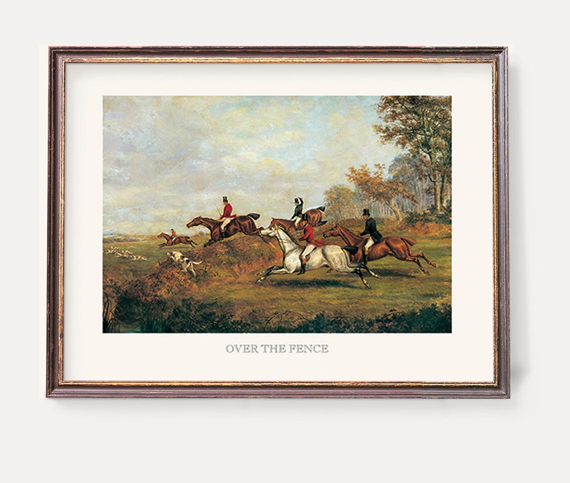 Fox Hunting Art Prints Huntsmen and Hounds English Vintage | Etsy