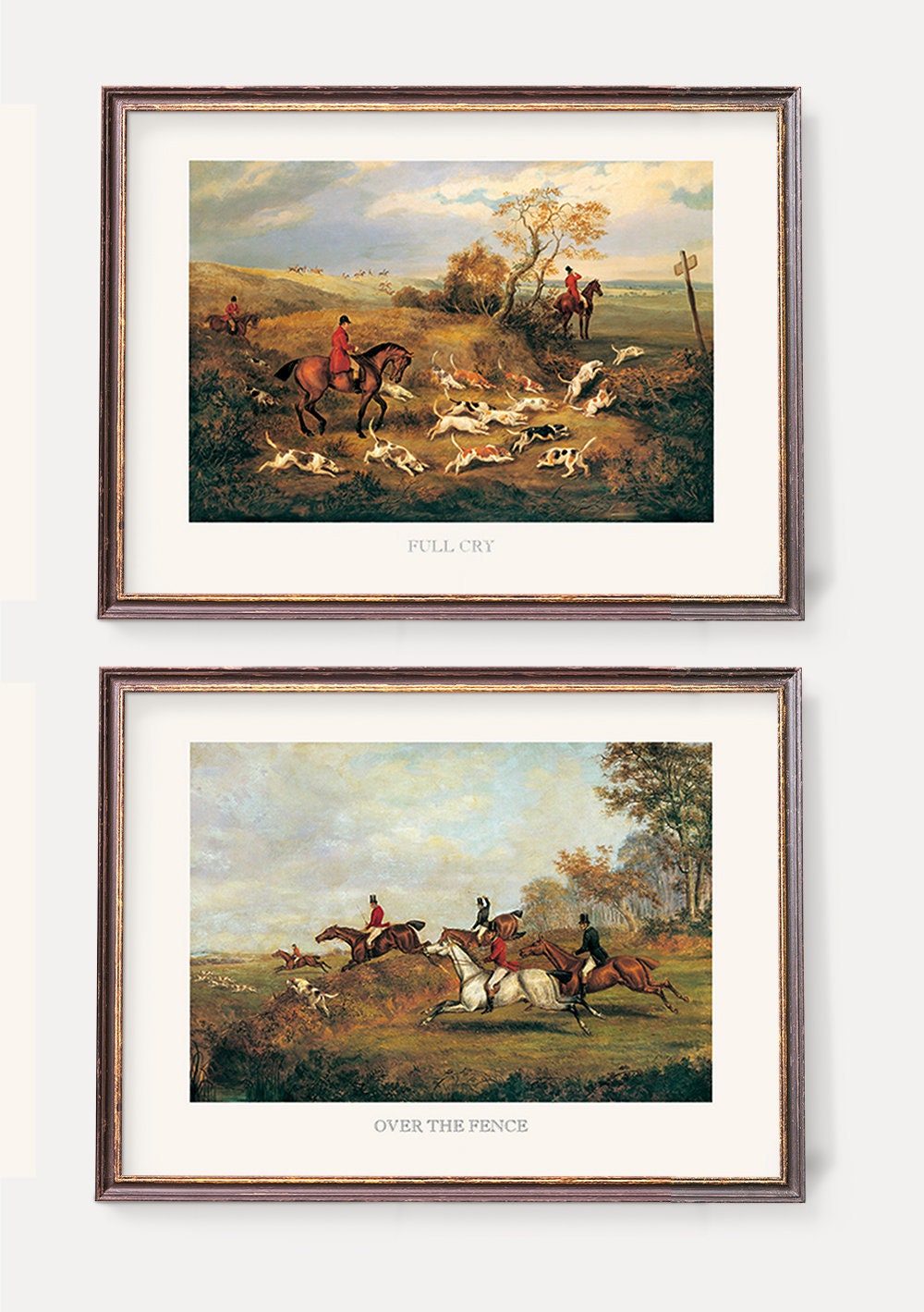 Fox Hunting Art Prints Huntsmen and Hounds English Vintage | Etsy