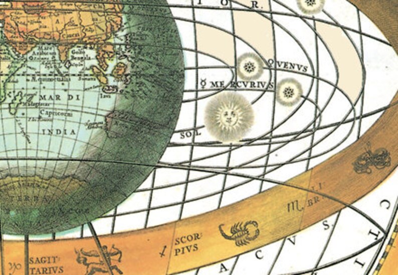 Celestial Planisphere Old Star Maps Vintage Poster Pair | Etsy