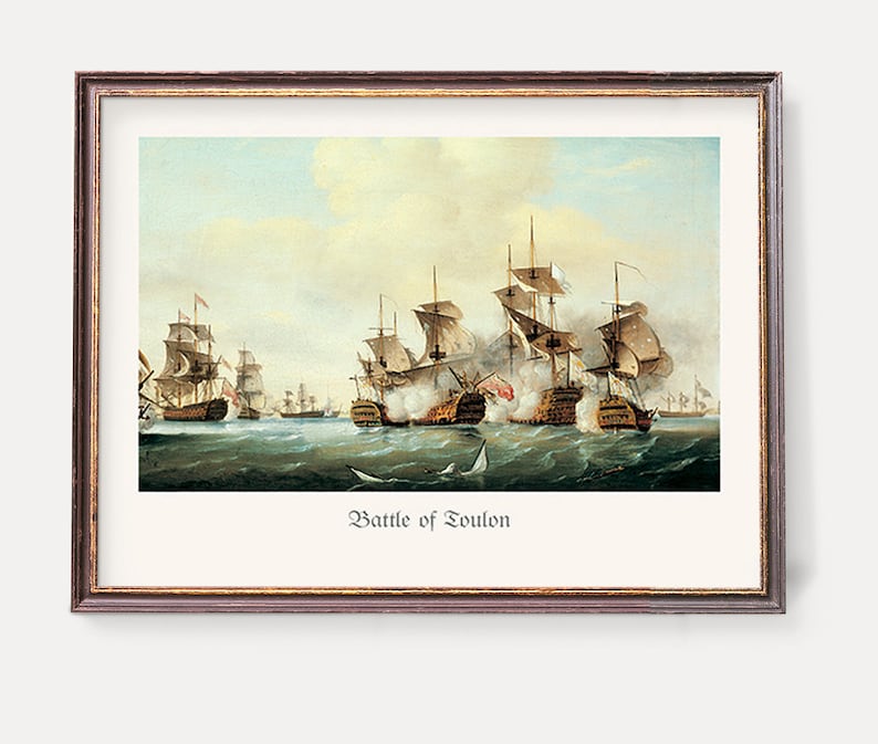 Sea Battle Print | Battleship Wall Art | Fine Nautical Art | Marine ...