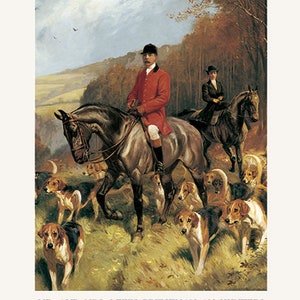 Fox Hunting Art Prints | Antique English Hunters, Dogs and Horses ...