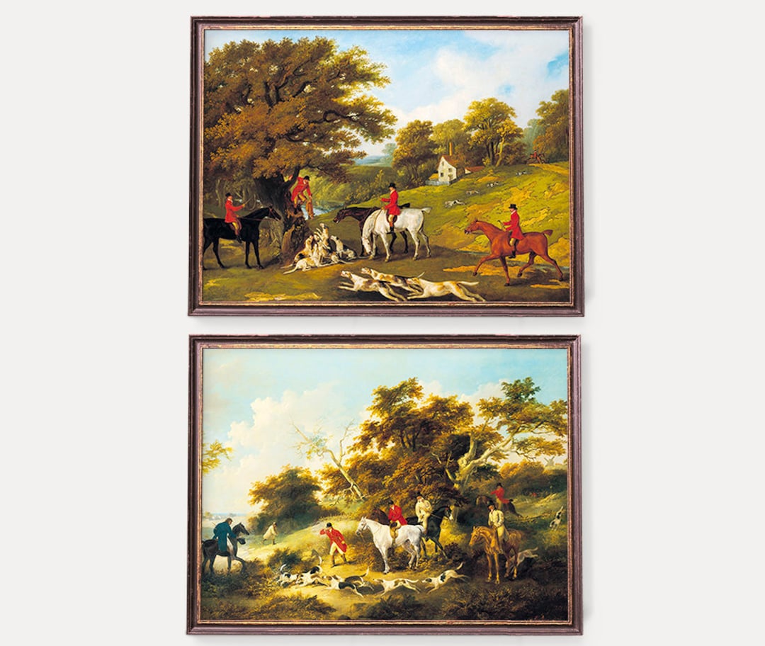 Fox Hunting Art Prints | Huntsmen and Hounds | English Vintage Hunt ...