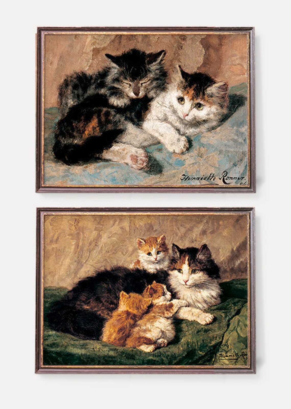Victorian Cats Wall Art | Little Kittens Art Prints | Vintage Prints of ...