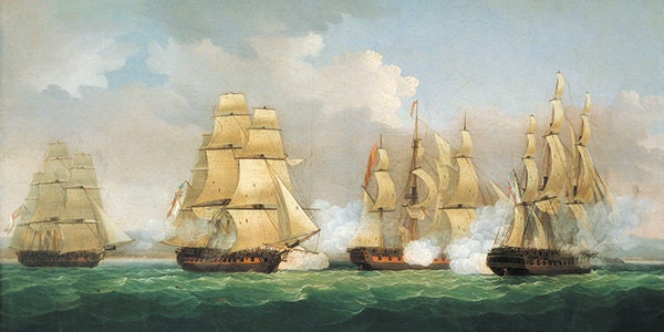 Sea Battle Print Battleship Wall Art Fine Nautical Art - Etsy