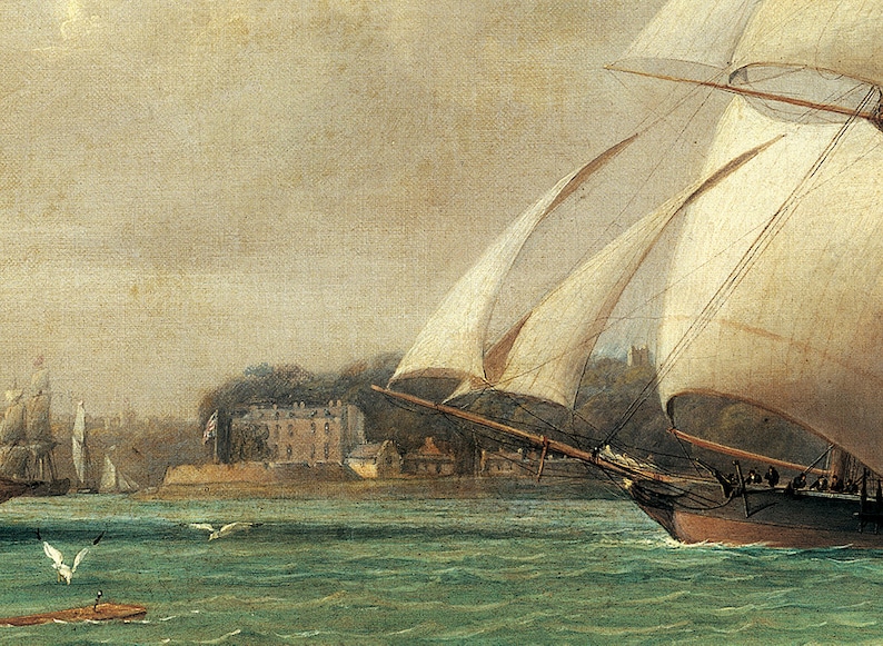 Vintage Sailing Ship Prints Schooner Wall Art Fine - Etsy