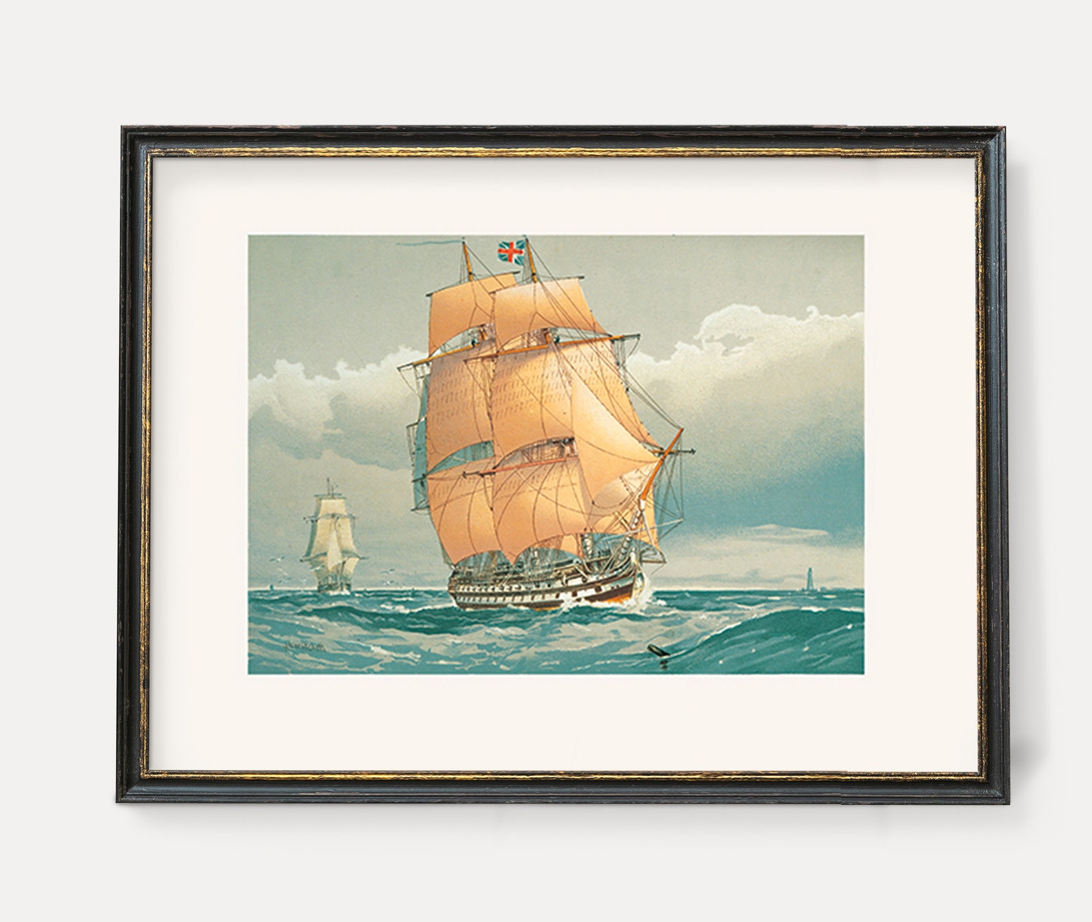 Sailing Vessels Prints Battle Ships Nautical Decoration | Etsy