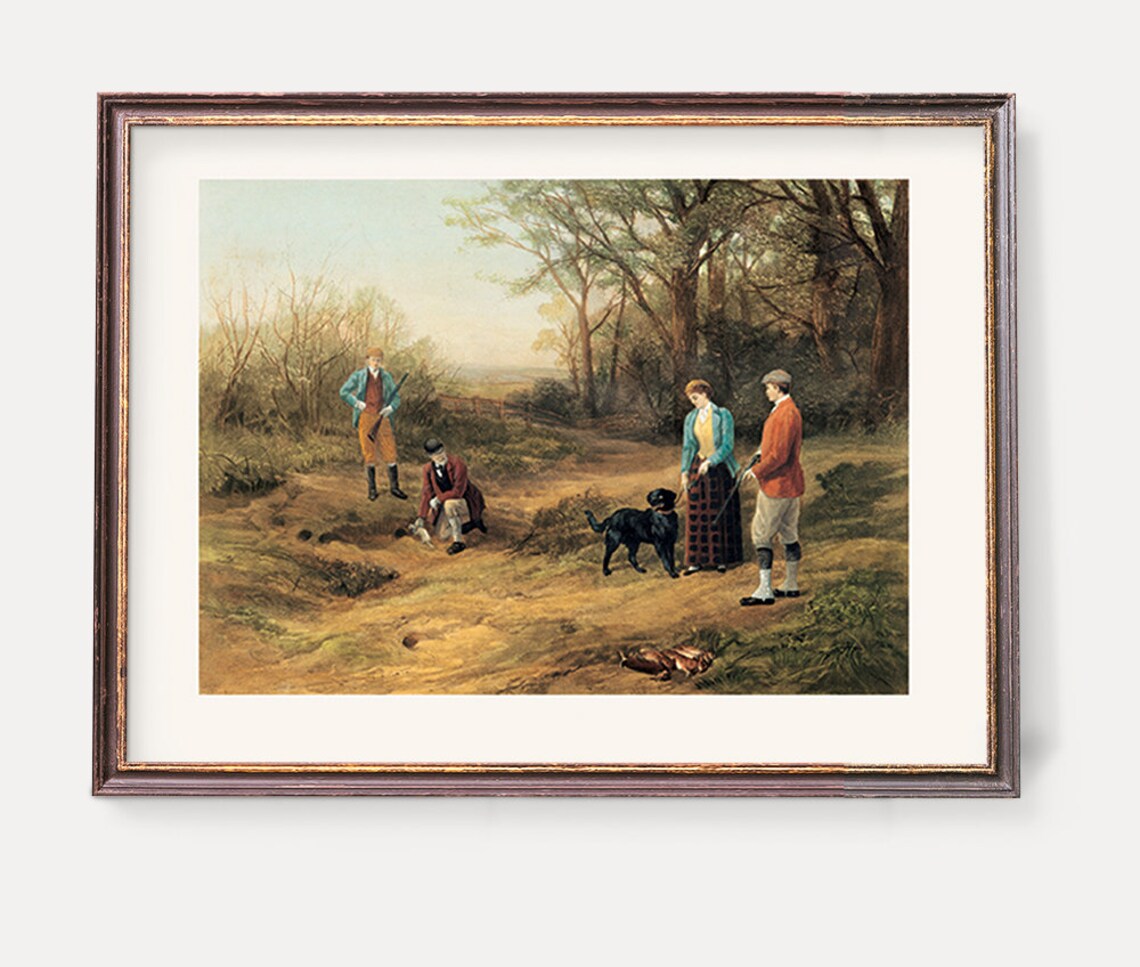 Hog & Rabbit Hunting Wall Art Old English Hare Hunt Prints - Etsy