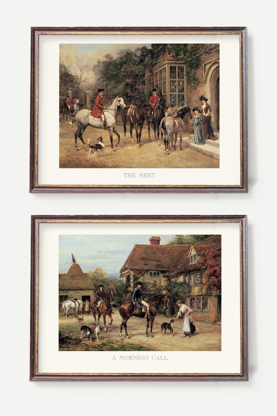 Fox Hunting Prints - Vintage British Hunt Wall Art With Horses, Hunters ...