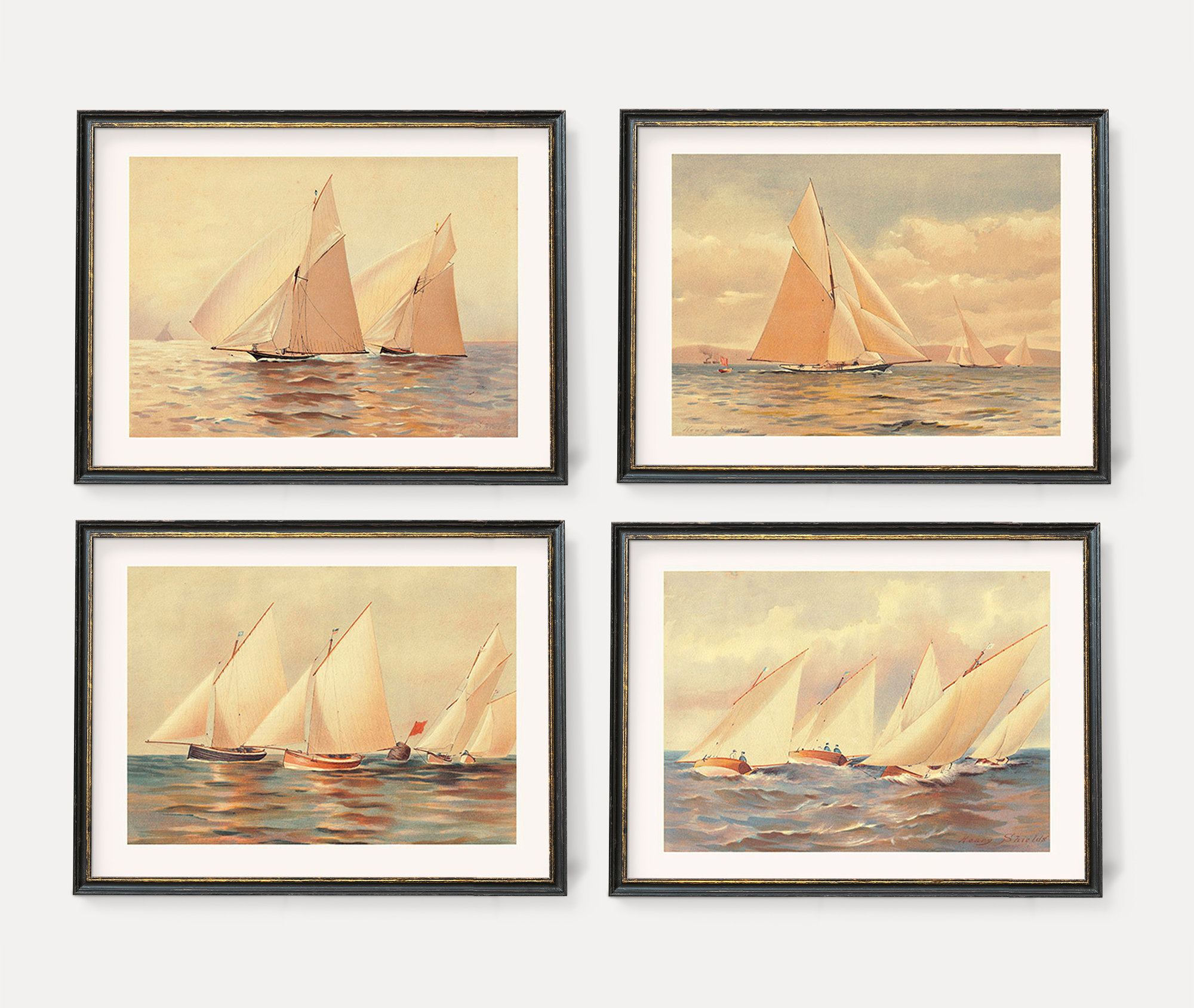 Vintage Sailboat Prints | Naval Sailing Ship Posters | Nautical ...