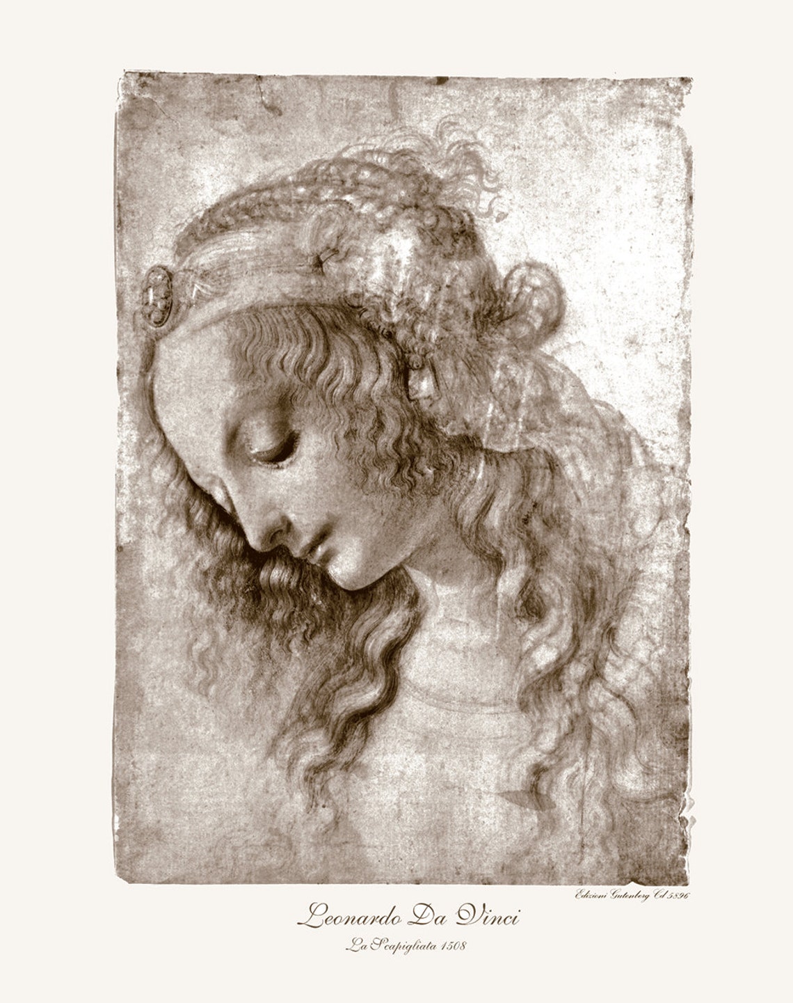 Leonardo Da Vinci Drawings | Renaissance Art | Female Portraits - Set ...