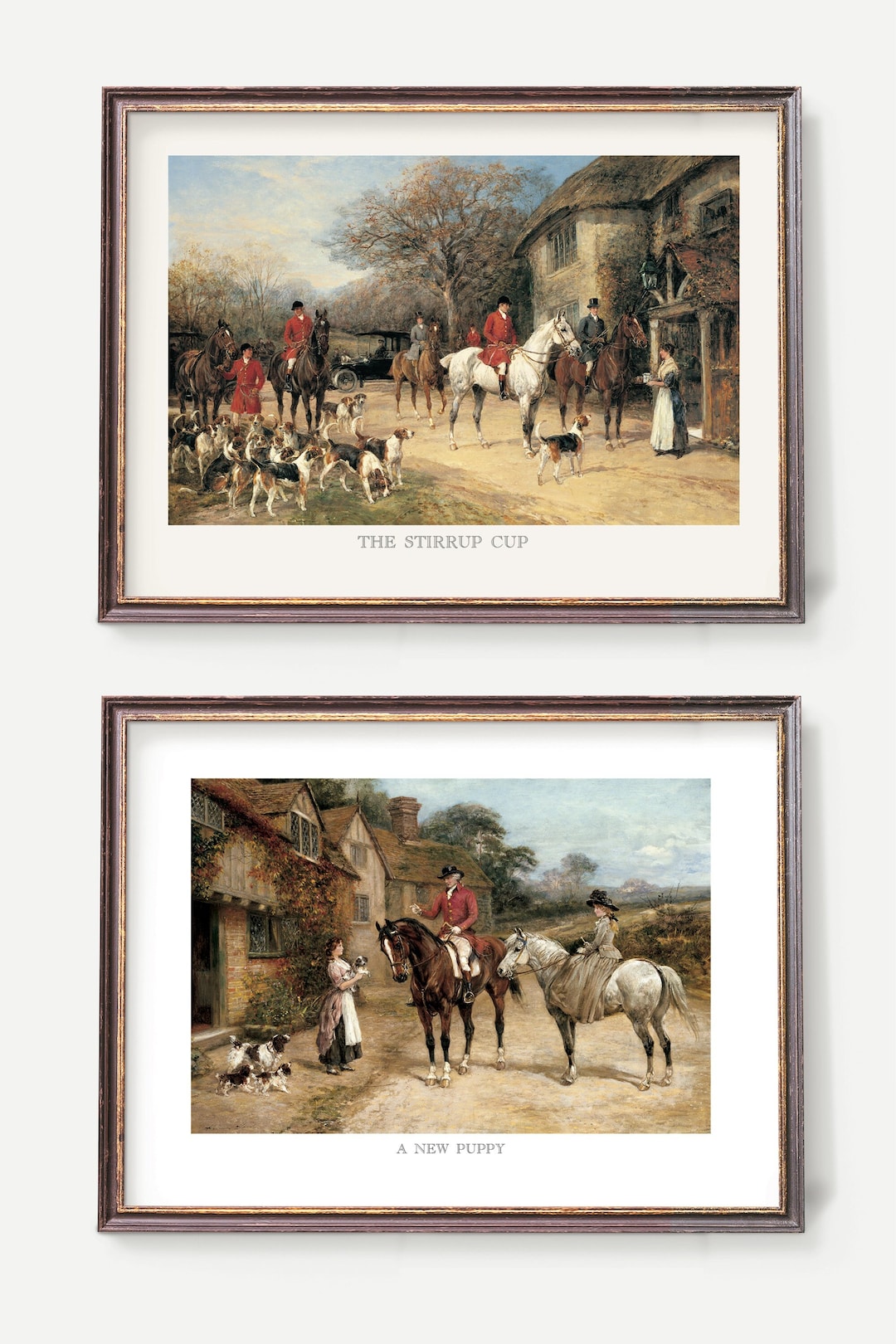 Fox Hunting Prints - Vintage British Hunt Wall Art With Horses, Hunters ...