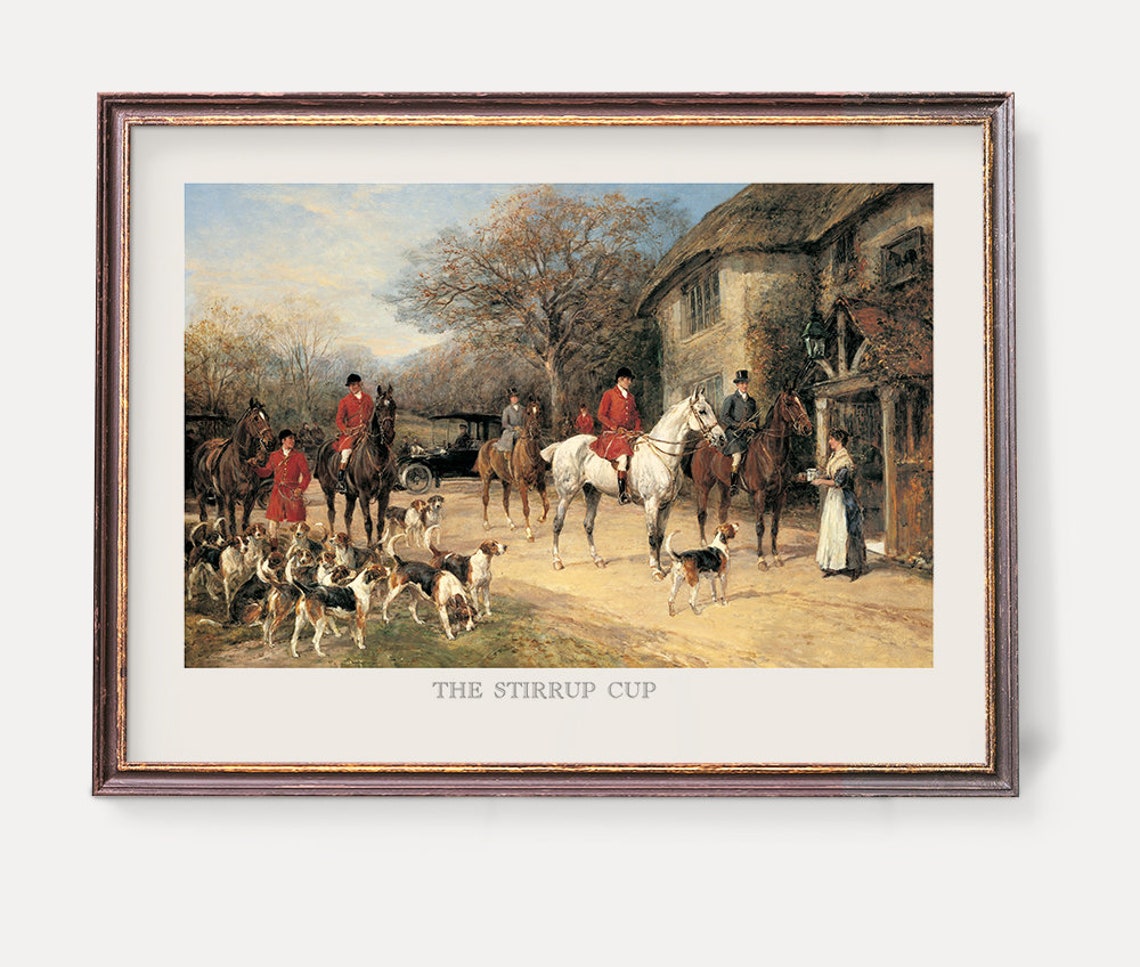 Fox Hunting Prints Vintage British Hunt Wall Art With - Etsy