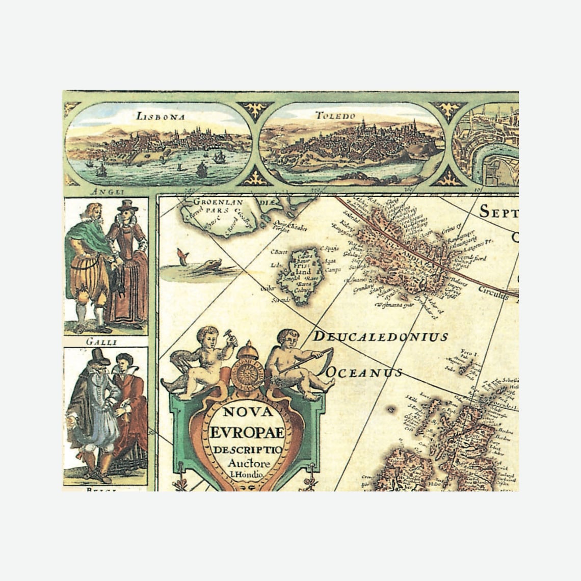 Old Map of Europe Antique 17th Century Map of the Old World | Etsy