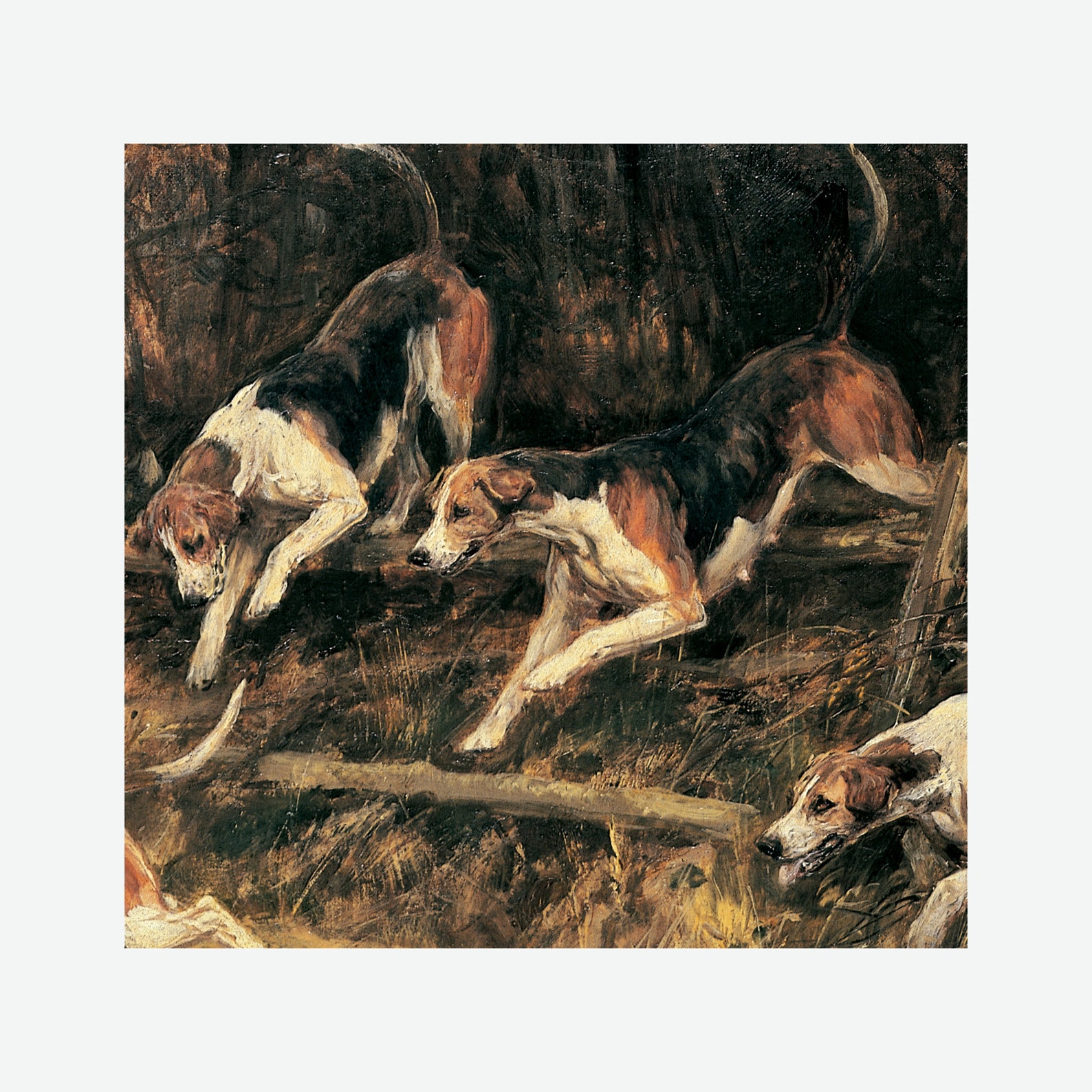 Antique Hunting Dogs Art Prints Pair of English Hounds | Etsy