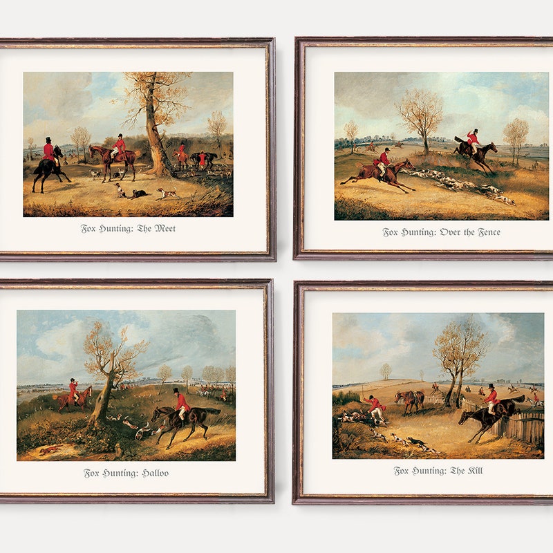 English Hunt Scene - Etsy