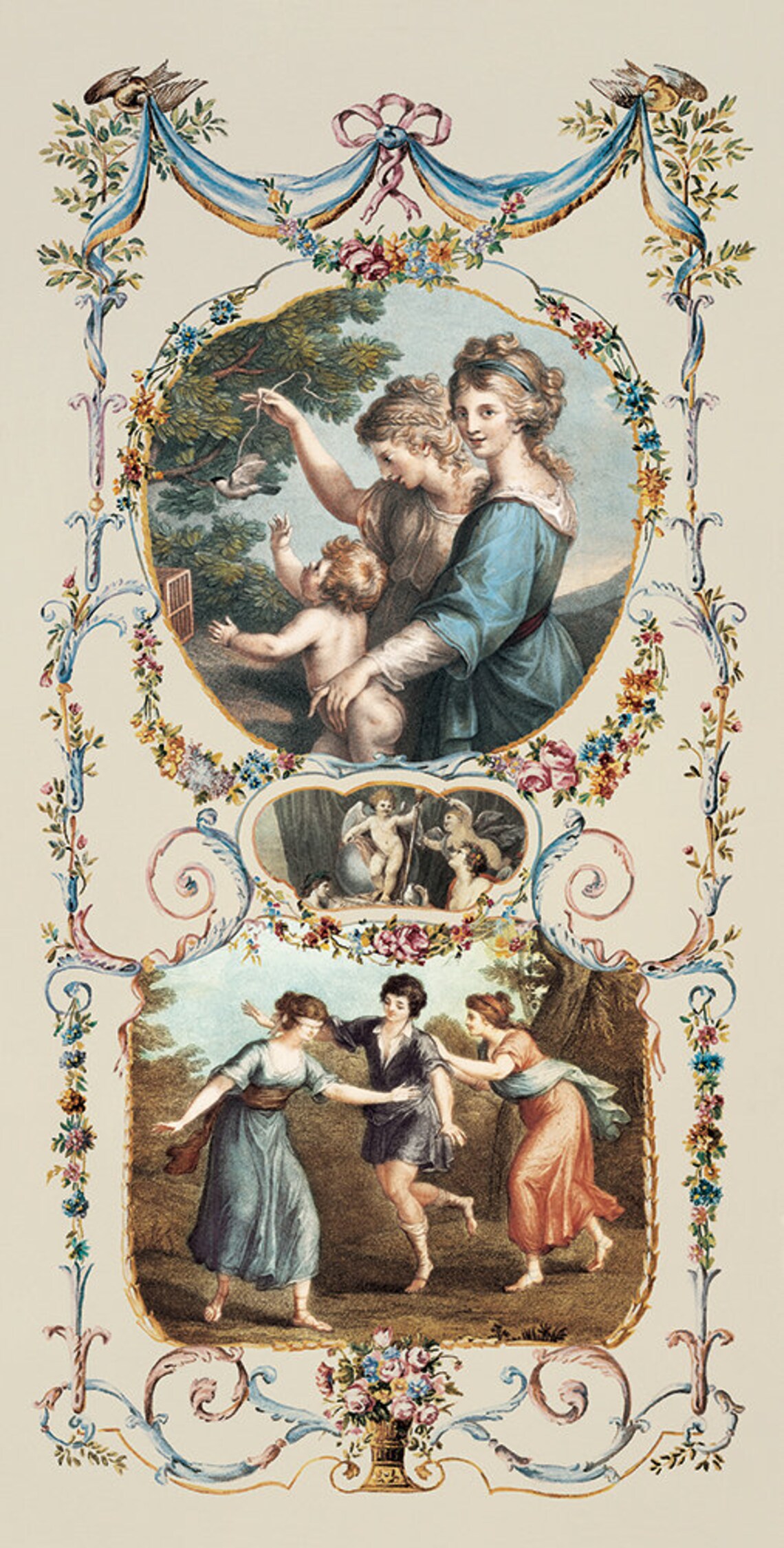 Neoclassical Decor - Victorian Wall Art - Pair of Shabby Chic Art ...