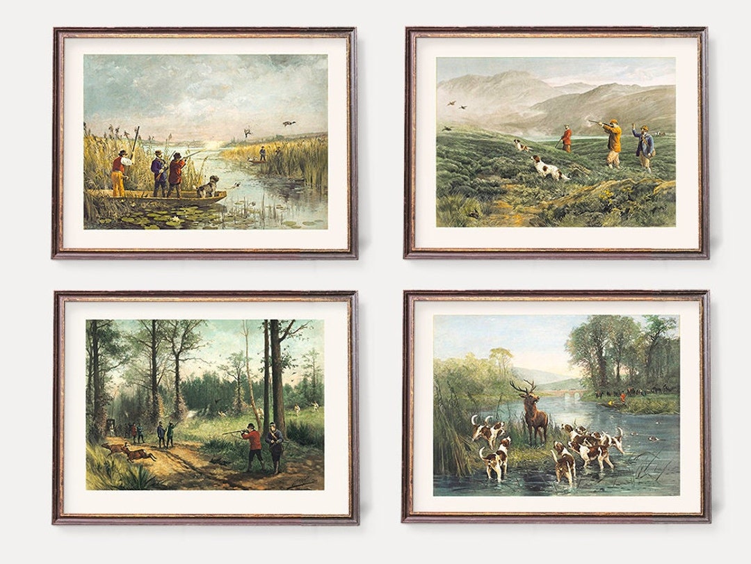 Old Duck & Deer Hunting Wall Art | Vintage Wildlife Fine Art Prints ...
