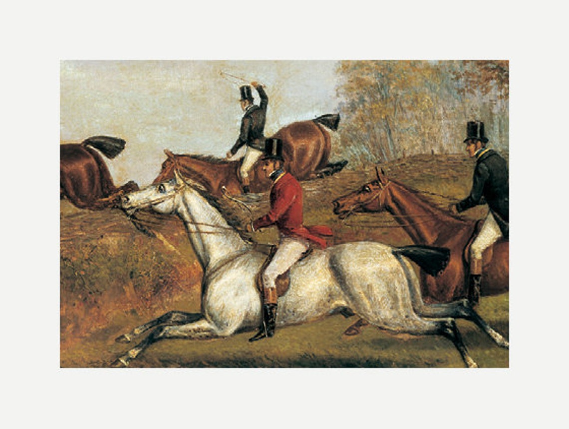 Fox Hunting Art Prints Huntsmen and Hounds English Vintage | Etsy