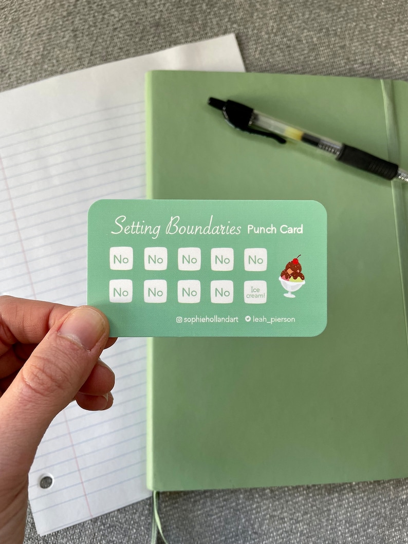 Setting Boundaries Punch Card Pack of 5 | Stocking Stuffer ...