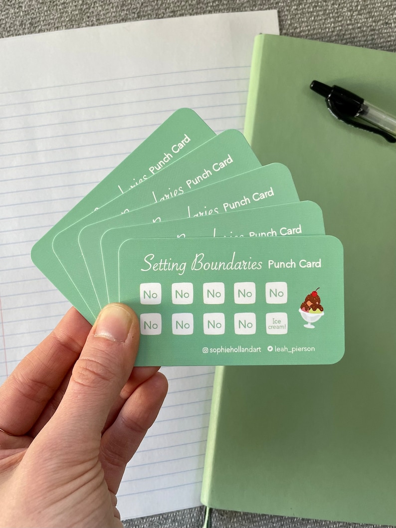 Setting Boundaries Punch Card Pack of 5 | Stocking Stuffer ...