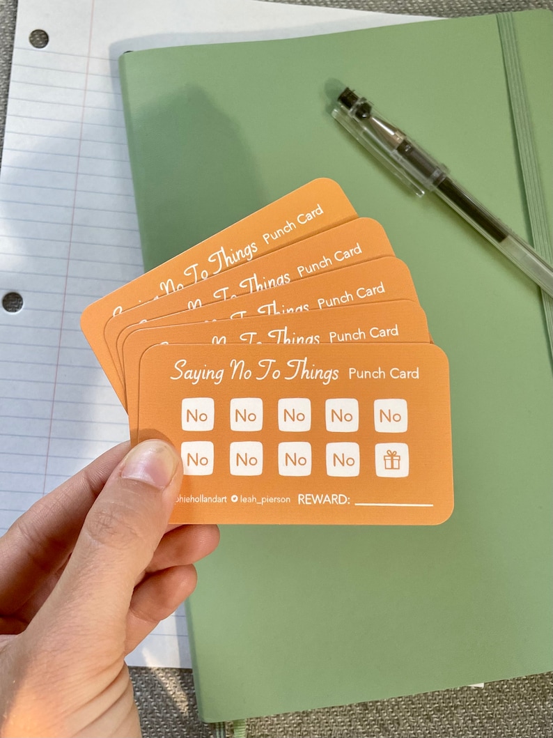 Saying No to Things Punch Card - OPEN REWARD Pack of 5 | Stocking ...