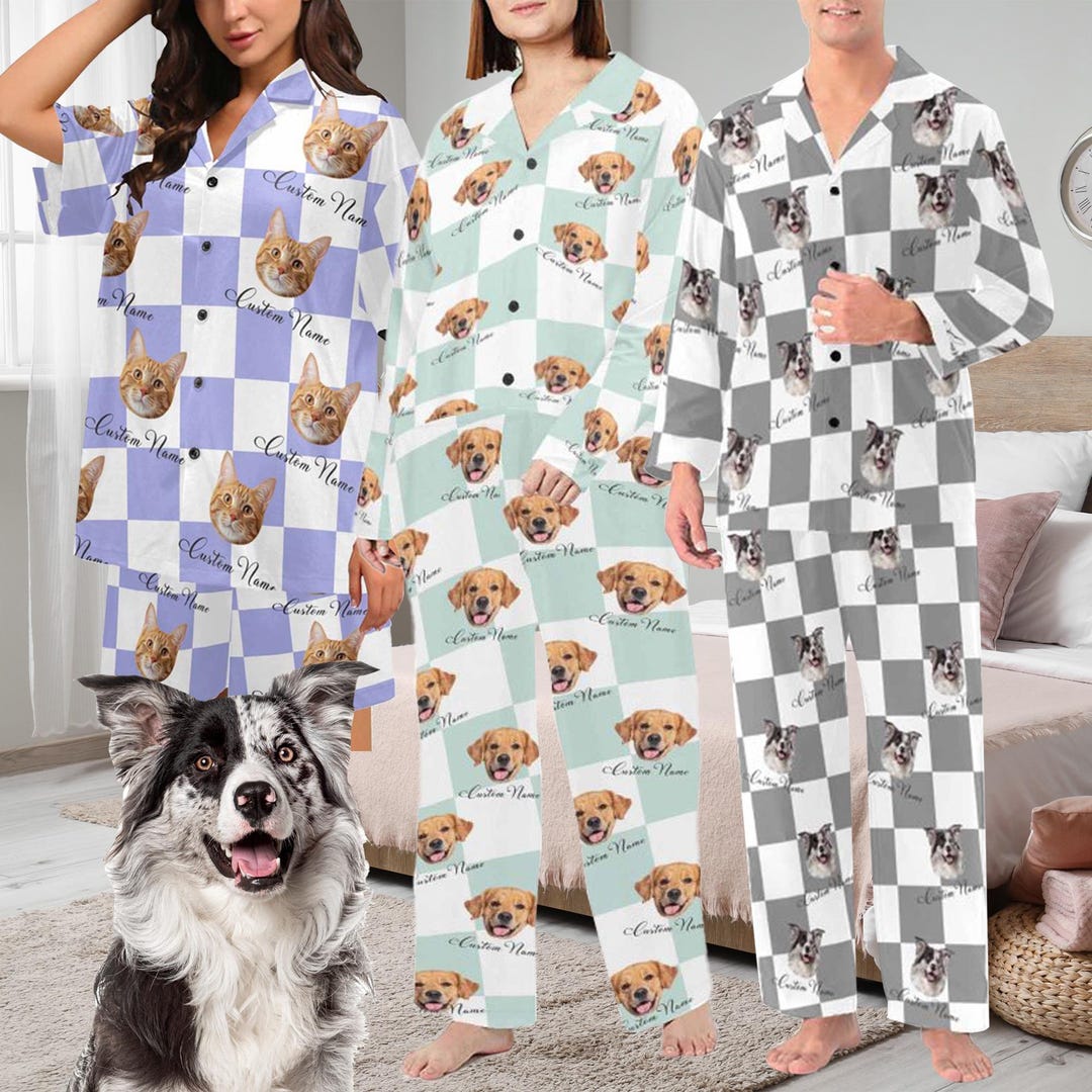 Custom Dog Pajama, Pet Pajama Trousers, Personalized Photo Pajama Pant ...