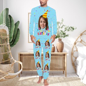 Custom Face Birthday Pajamas: Personalized Photo Pajama Set - Etsy