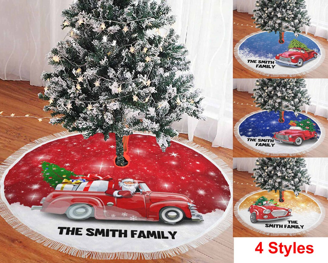 Handmade Christmas Tree Skirt, Custom Christmas Tree Skirt ...