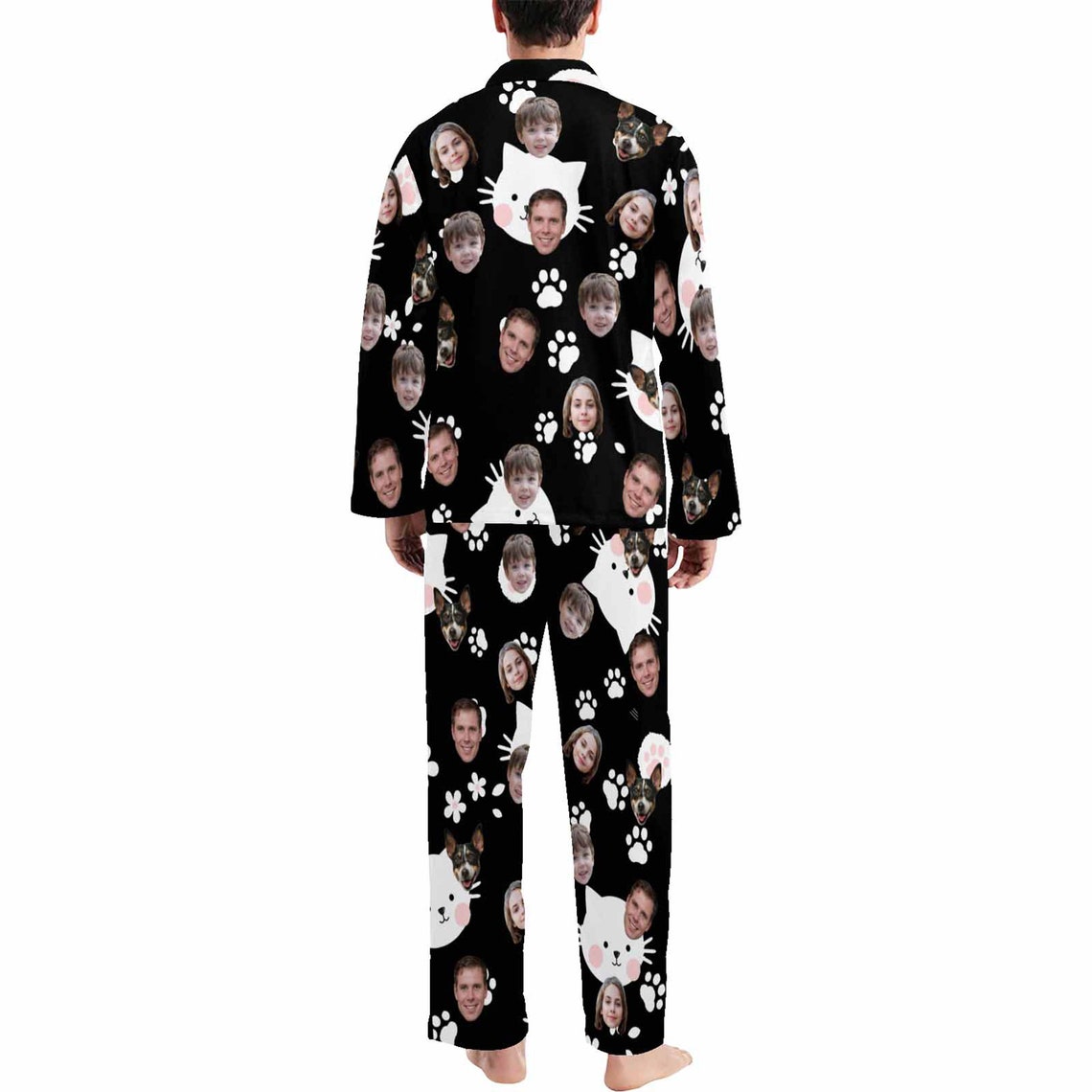 Personalized Cat Photo Pajama With Face for Women Cat Face - Etsy