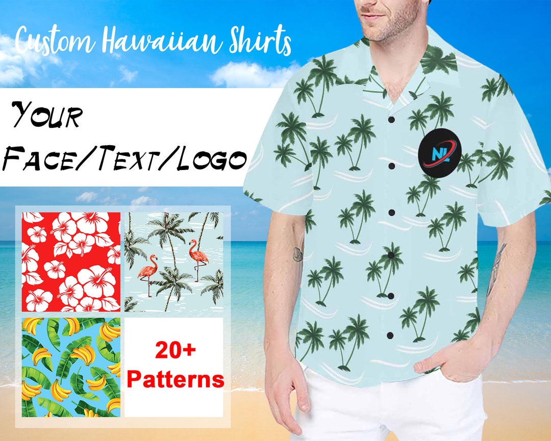 Custom Hawaiian Shirt Logo, Personalized Women Hawaii Shirt, Custom ...