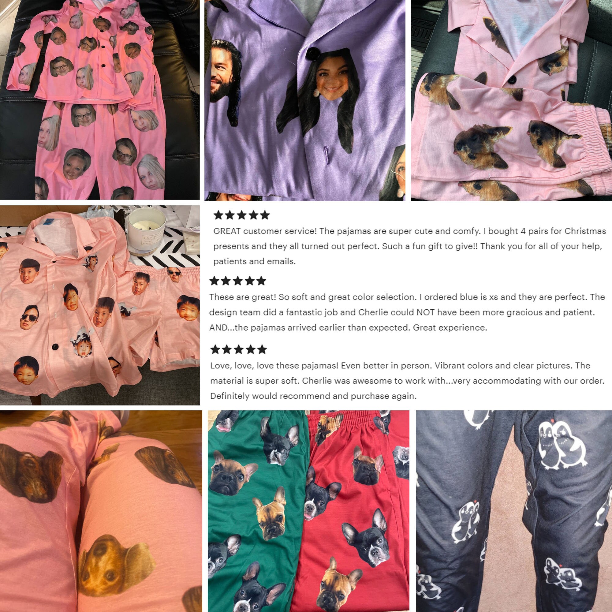 Personalized Family Pajamas for Christmas Custom Face Women - Etsy