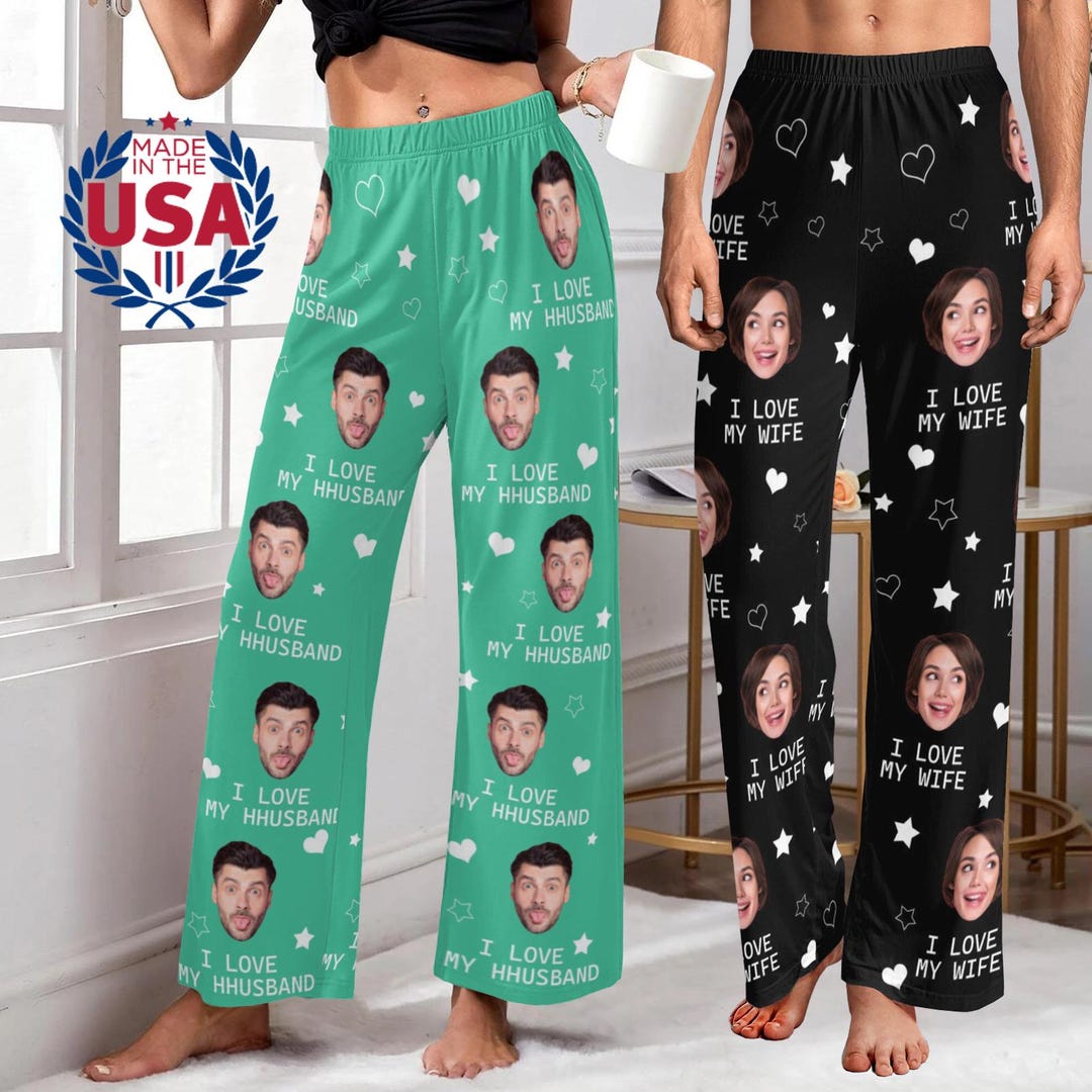Personalized Photo Pajama Pants: Custom Face Couple Gift - Etsy