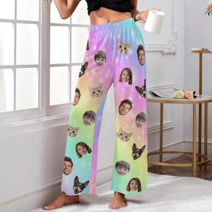 Personalized Pajama Pants With Face for Men Women, Custom Pajama Pants ...