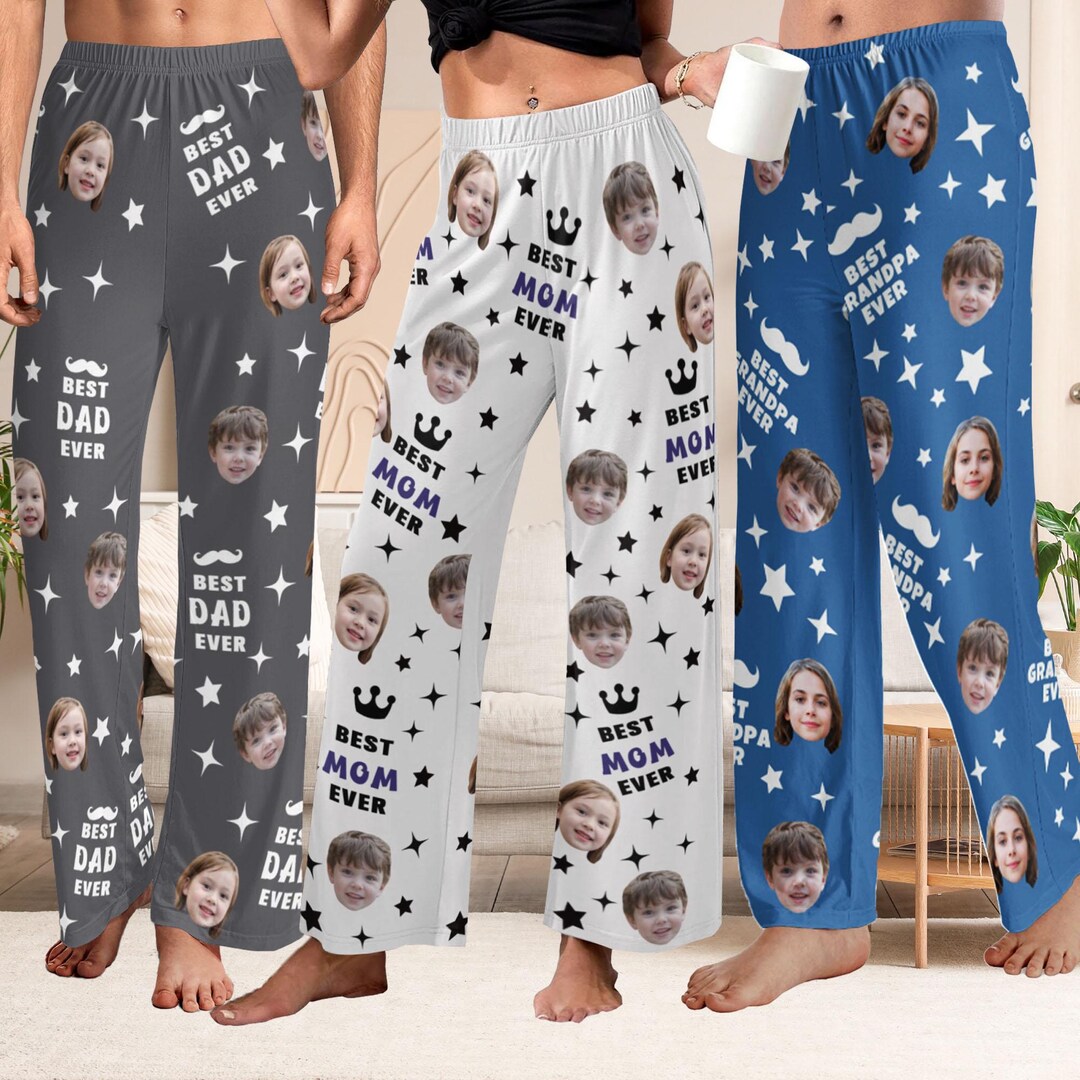 Custom Photo Pajama Pants, Personalized Family Father/mother's Day Gift ...