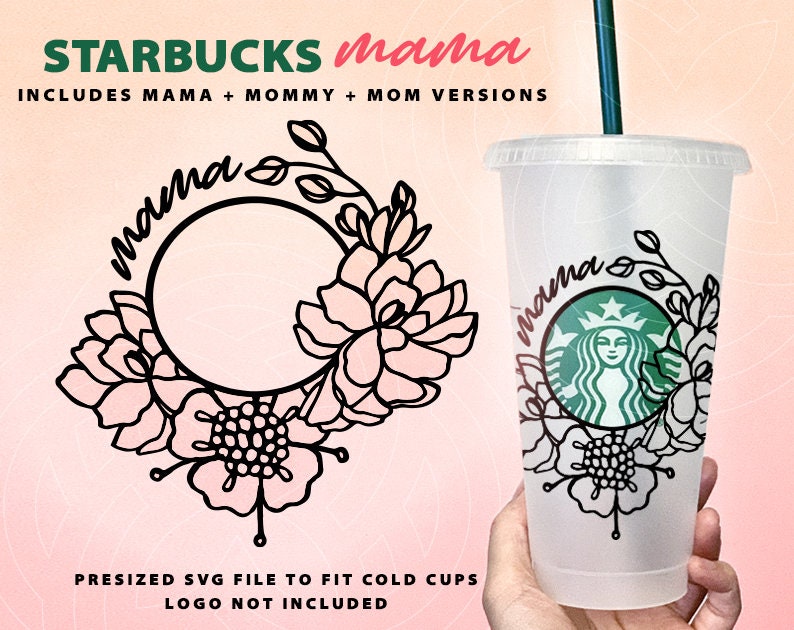 Mothers Day Starbucks Floral Design Mama Mommy Mom - Etsy Canada